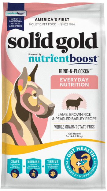 Solid Gold Nutrient Boost מזון לכלב בוגר מגזע גדול טלה ואורז חום