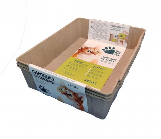 אקופט בוקס | מגש צרכים מתכלה לחתולים | 3 יחידות | PETILUX