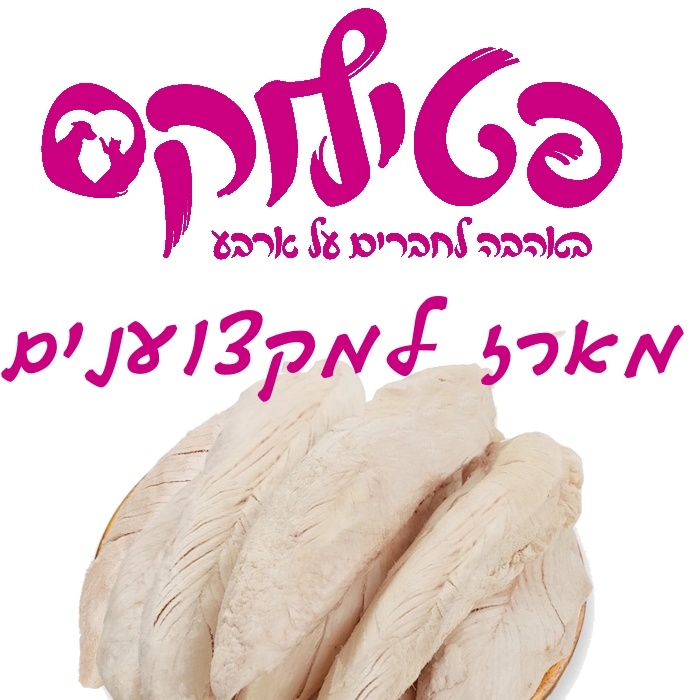 פטילוקס PETILUX |נתחי חזה עוף מיובשים בהקפאה - מארז למקצוענים 140 גרם | חטיפים | חטיפים טבעיים