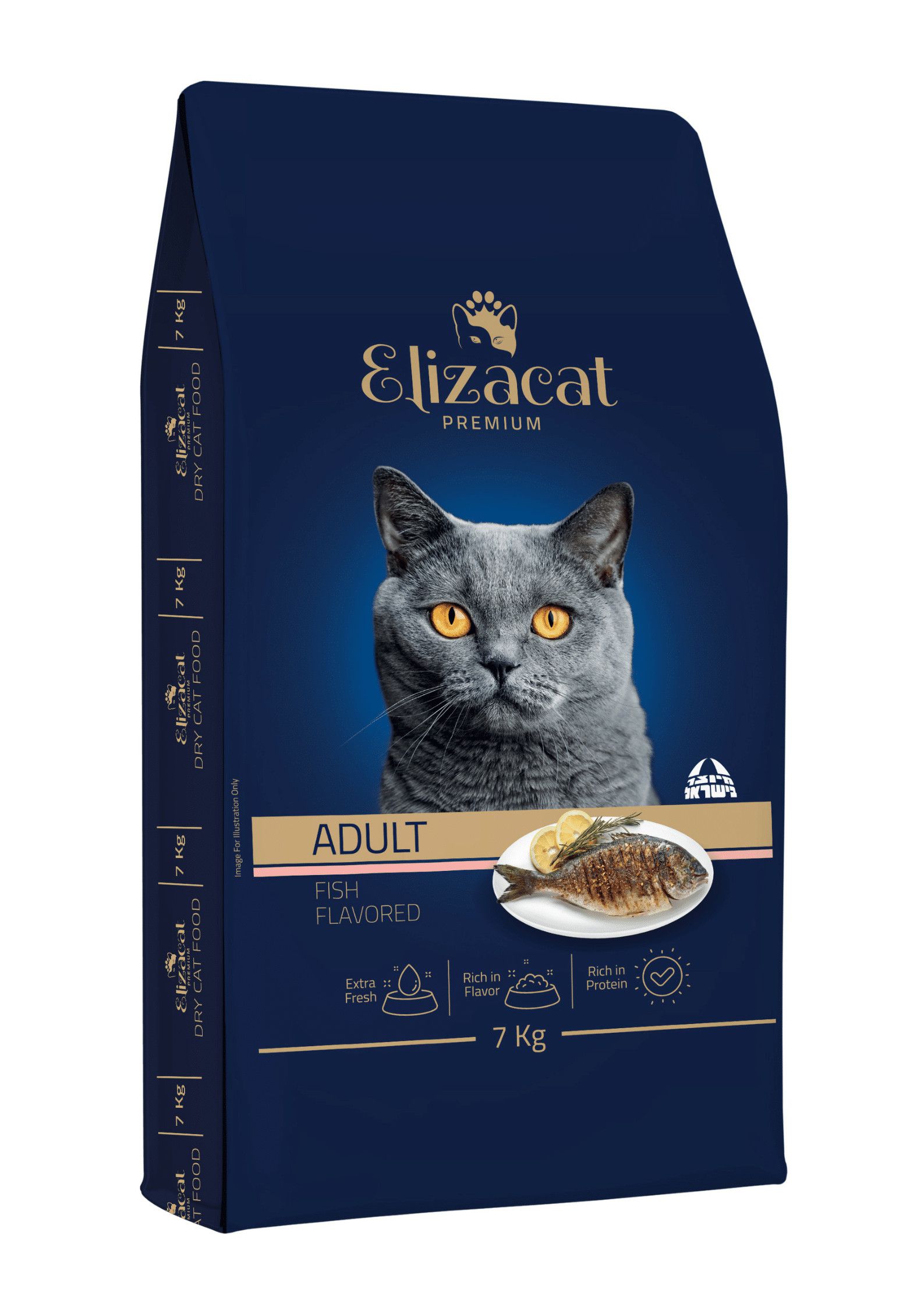 מזון יבש לחתולים בוגרים ELIZACAT אליזקט - דגים | בריאות ופרווה מבריקה