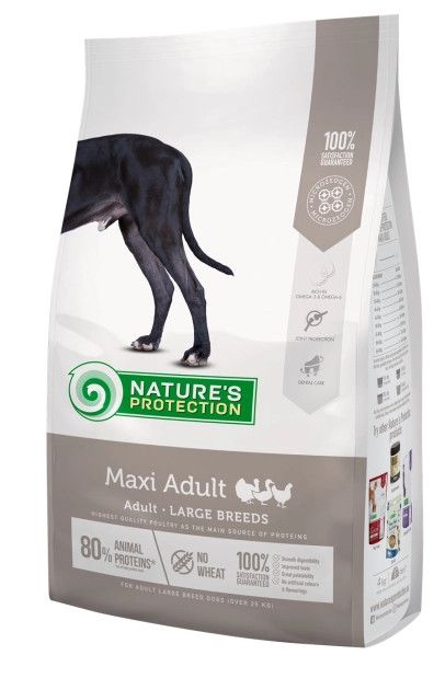 Nature's Protection עוף לכלב בוגר מגזע גדול