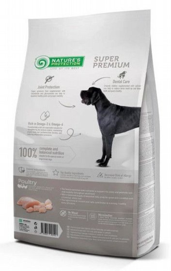 Nature's Protection עוף לכלב בוגר מגזע גדול